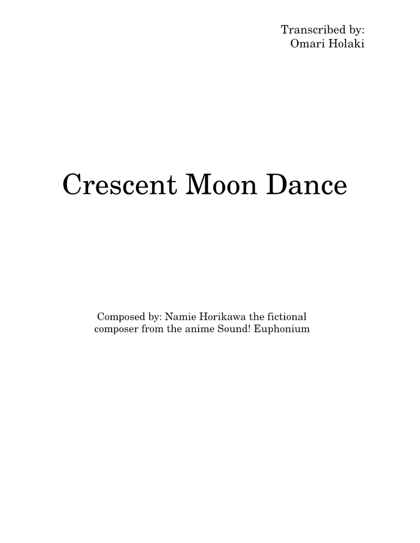 Crescent Moon Dance – Akito Matsuda (Namie Horikawa) Sheet music for ...