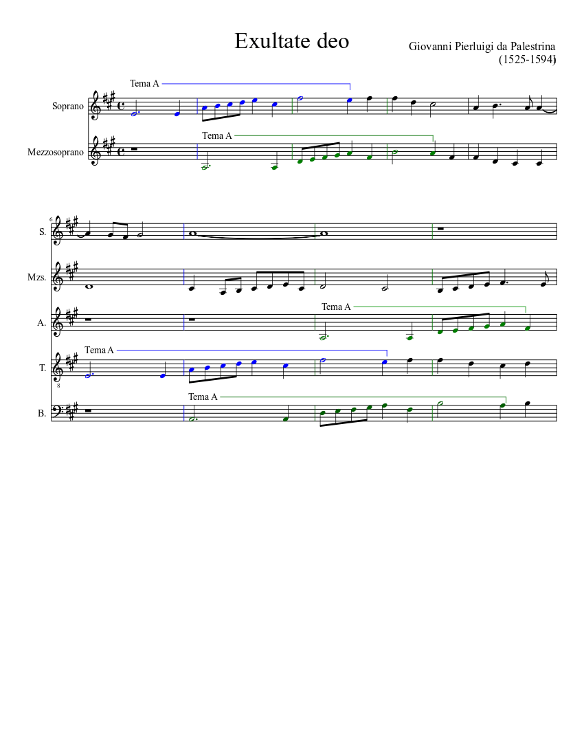 Exultate Deo Sheet music for Bass guitar (Solo) | Musescore.com