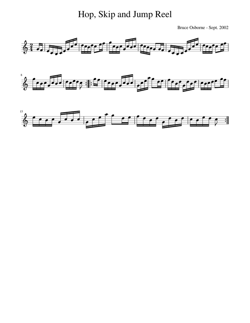 Hop, Skip and Jump Reel Sheet music for Piano (Solo) | Musescore.com