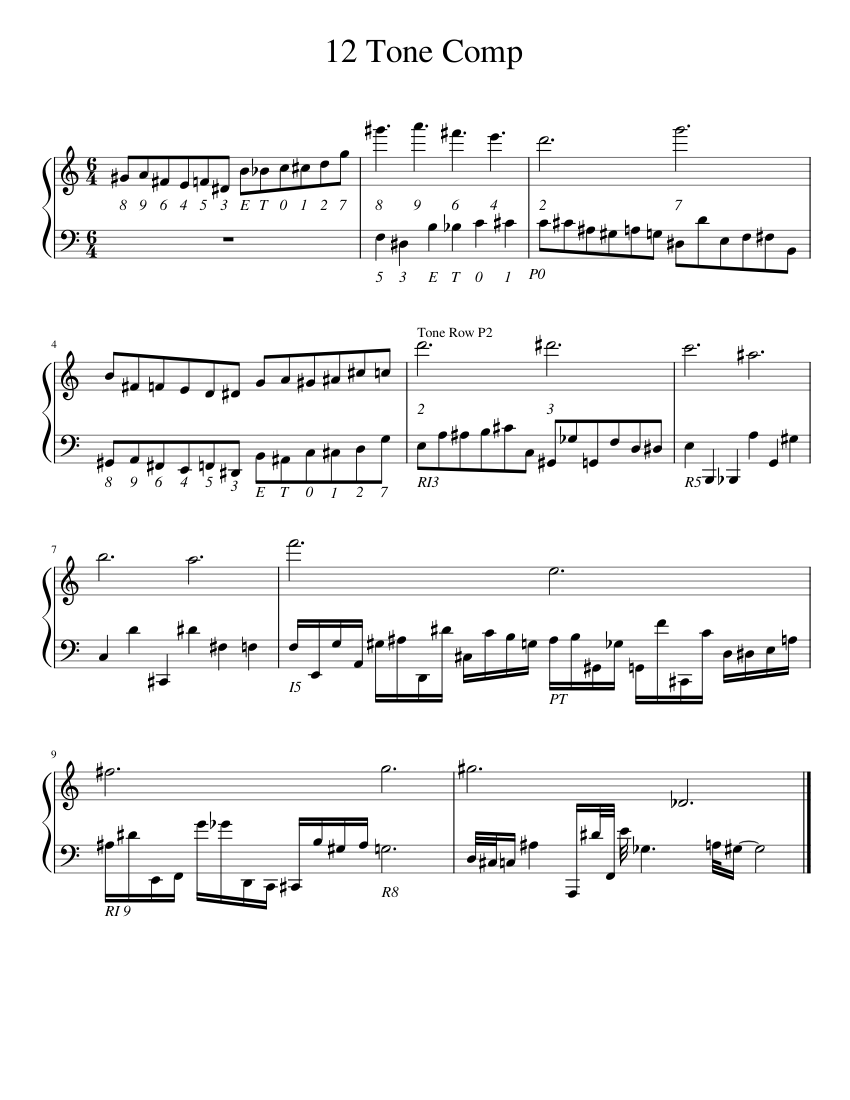 12 Tone Comp - piano tutorial
