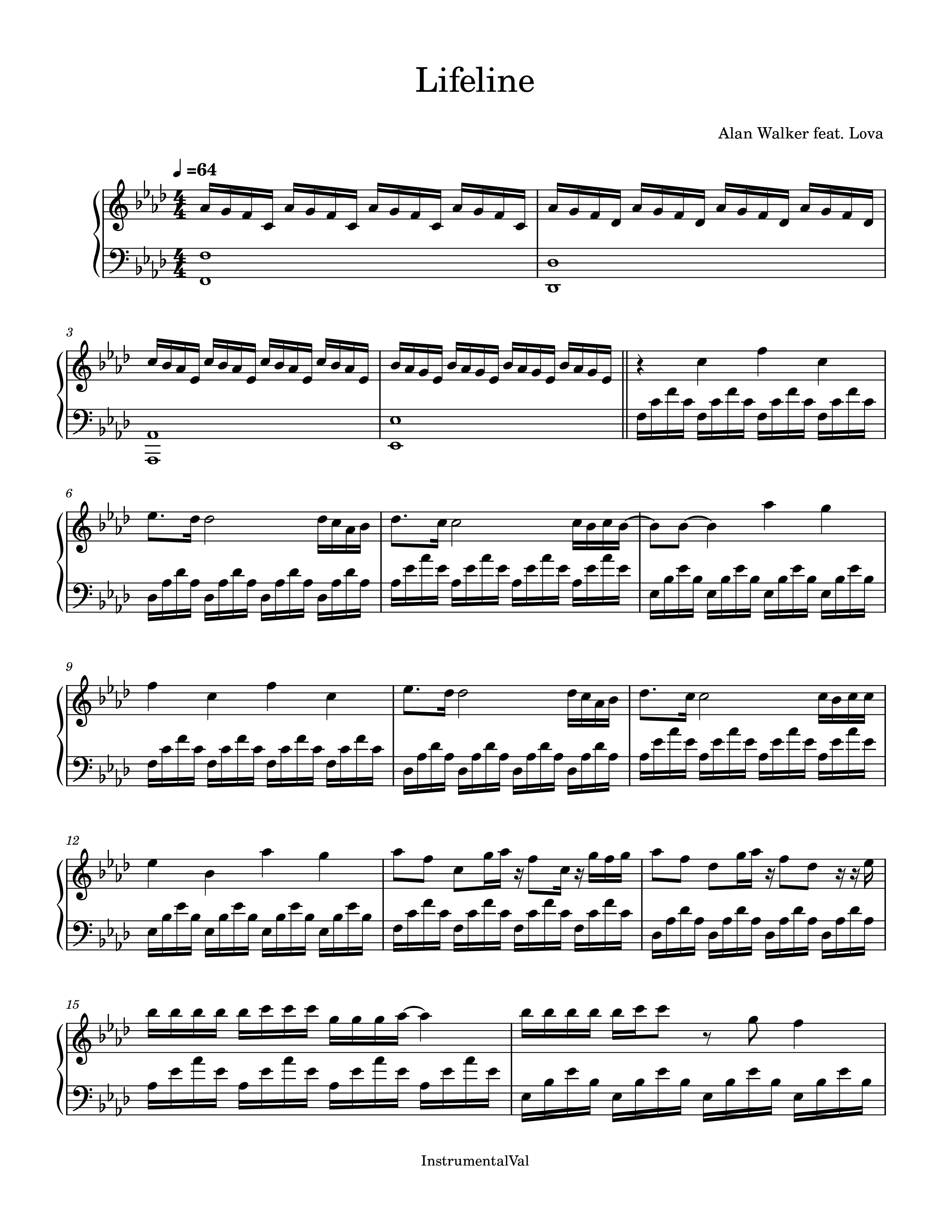 Play Official version of Lifeline Sheet Music by Alan Walker for Piano ...