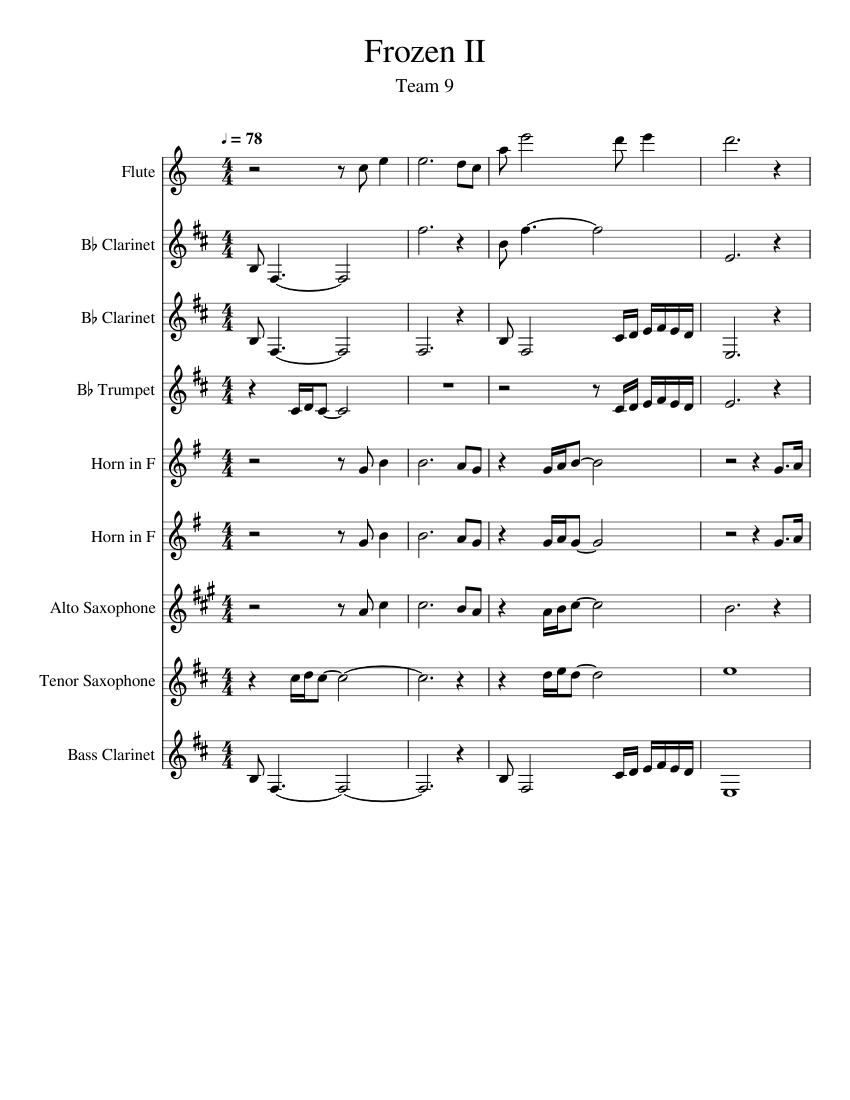 All Is Found - Frozen II WIP Sheet music for Flute, Clarinet in b-flat ...