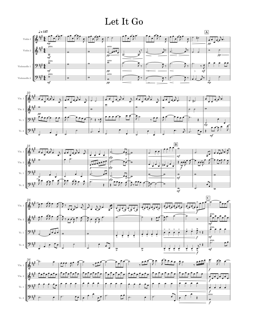 Let it go – Kristen Anderson-Lopez & Robert Lopez Let It Go A Major ...