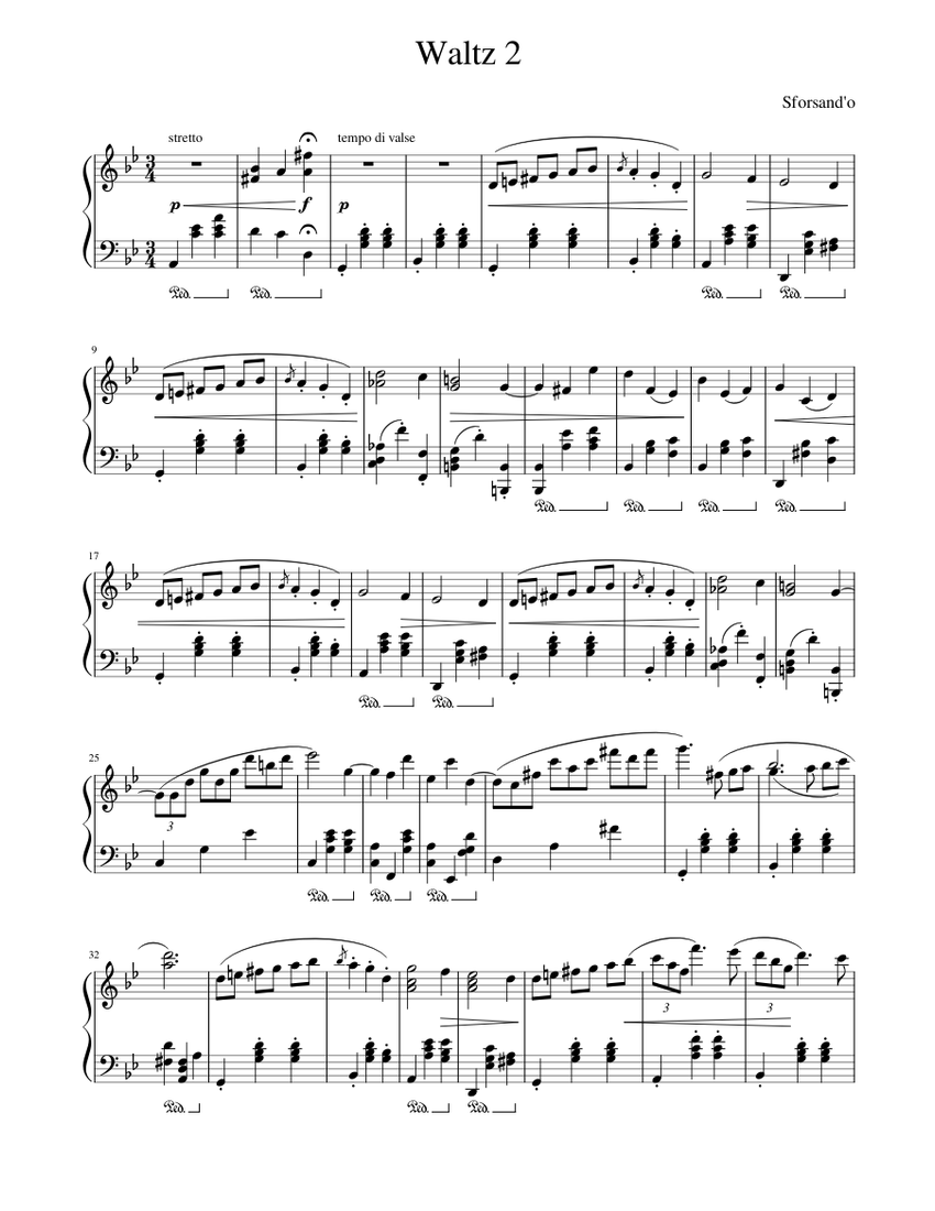Waltz 2 Sheet music for Piano (Solo) | Musescore.com