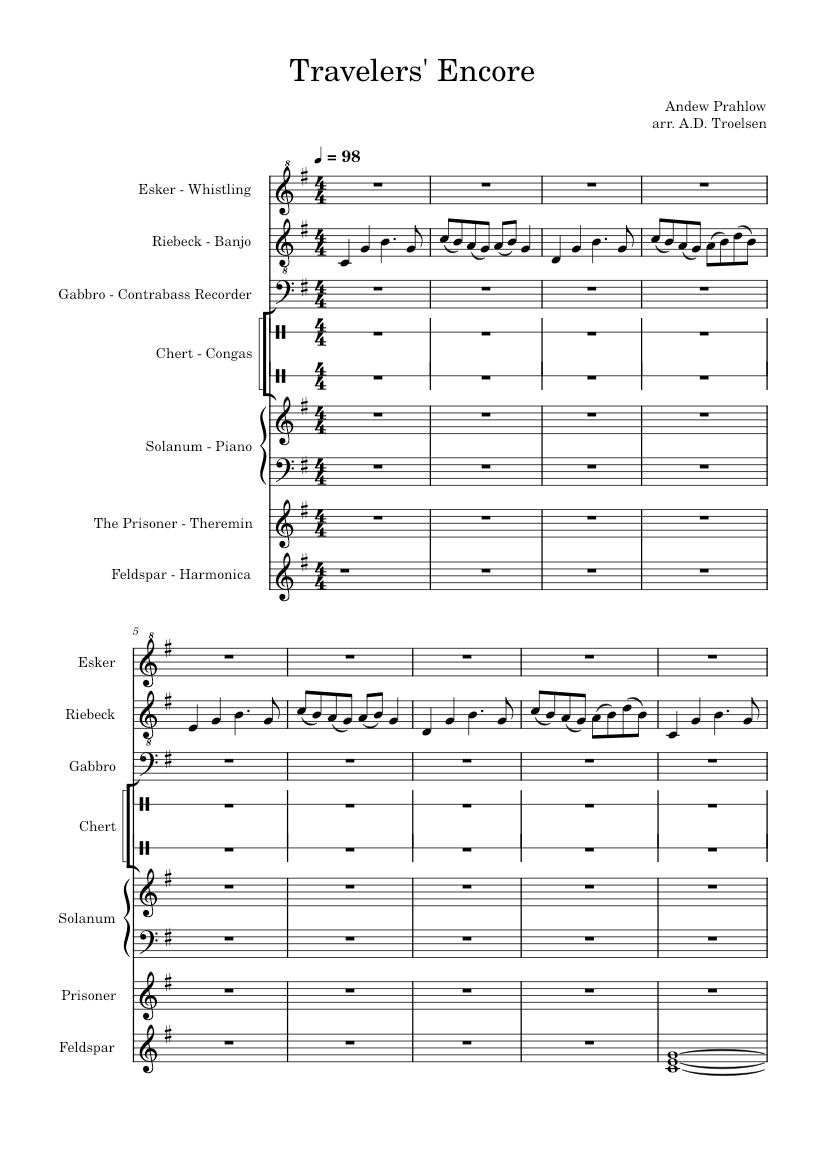 Travelers' Encore – Andrew Prahlow Sheet music for Piano, Harmonium ...