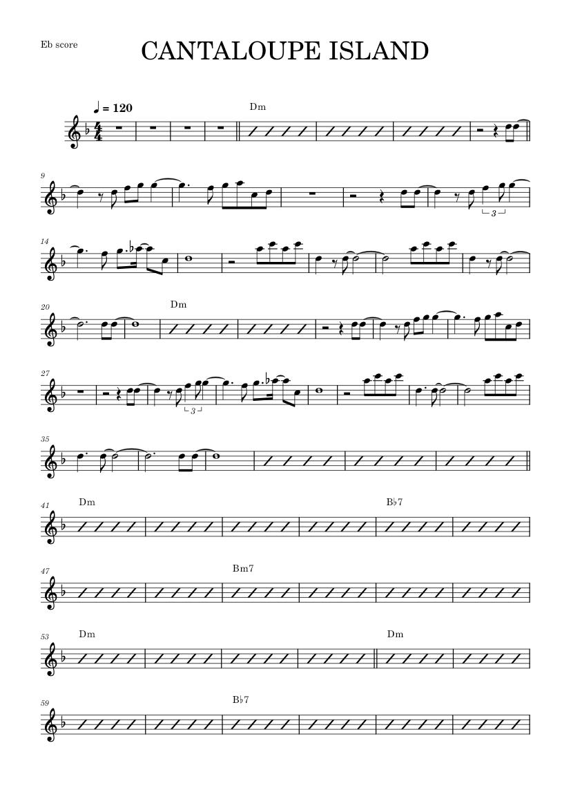 Cantaloupe island – Herbie Hancock (ALTO SAX RMX) Sheet music for Saxophone alto (Solo ...