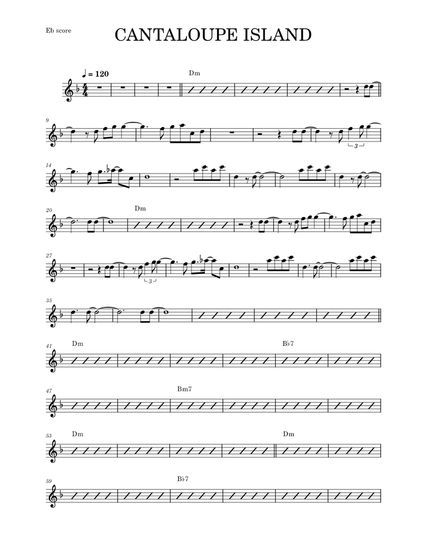 Cantaloupe island – Herbie Hancock (ALTO SAX RMX) Sheet music for Saxophone alto (Solo ...
