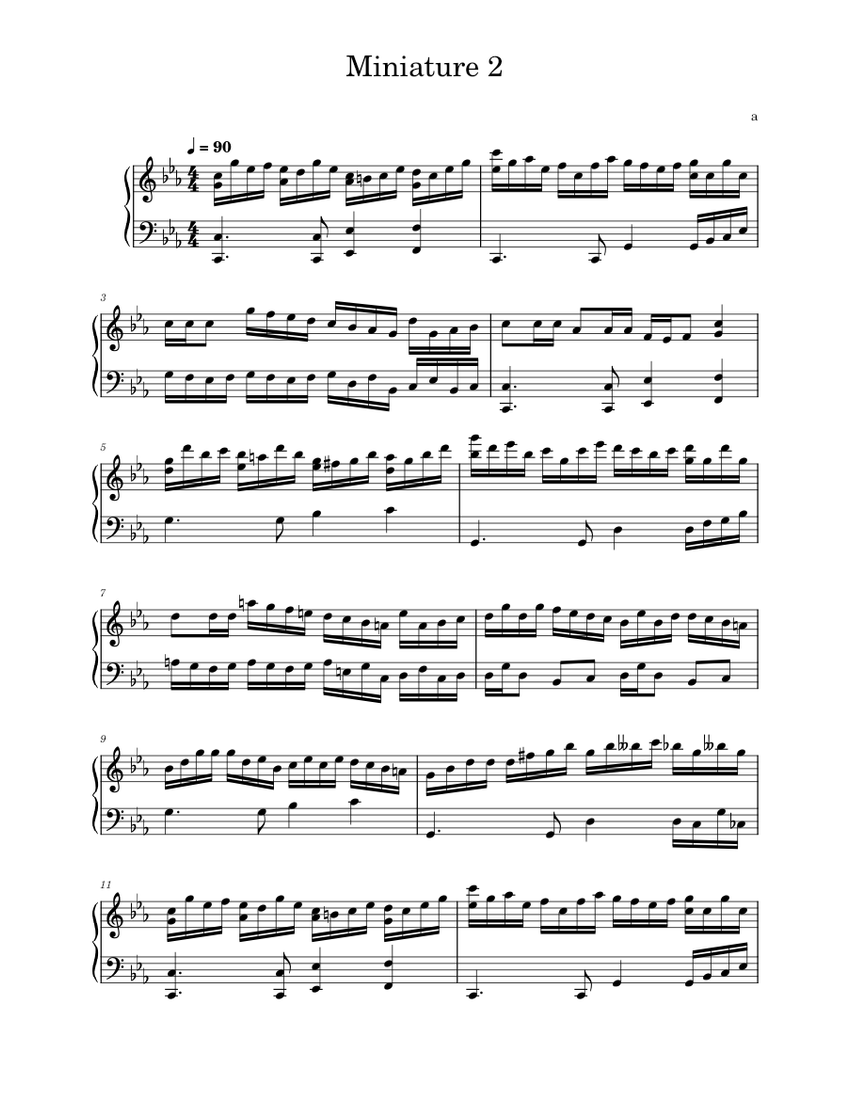 Miniature 2 Sheet music for Piano (Solo) | Musescore.com