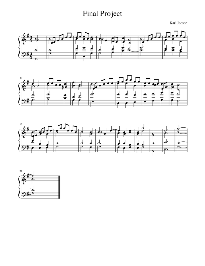 Final Project GS Sheet music for Piano (Solo) | Musescore.com