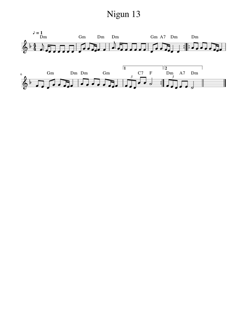 Nigun 13 Sheet music for Piano (Solo) Easy | Musescore.com