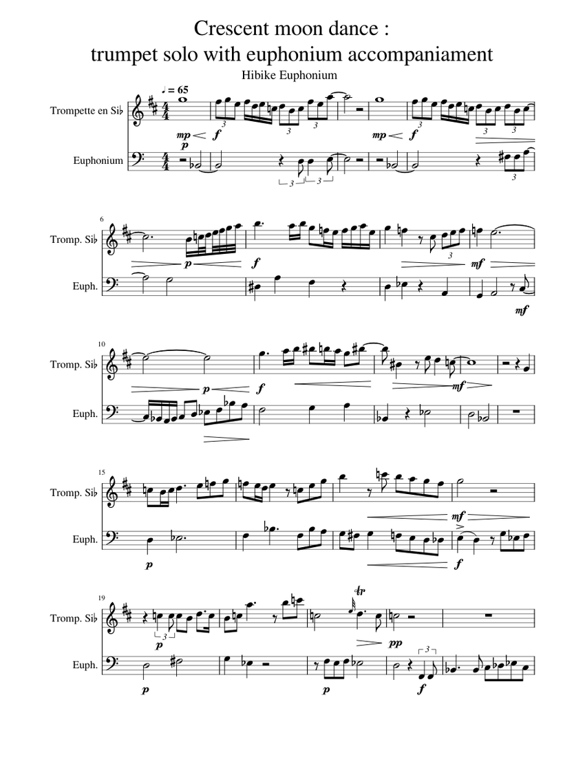 Crescent_moon_dance___trumpet_solo_with_euphonium_accompaniament Sheet ...