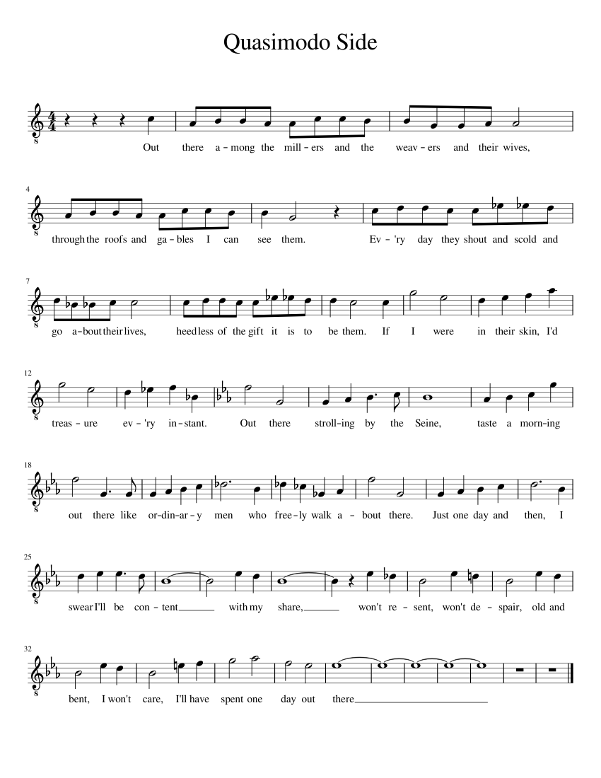 Quasimodo Side - piano tutorial