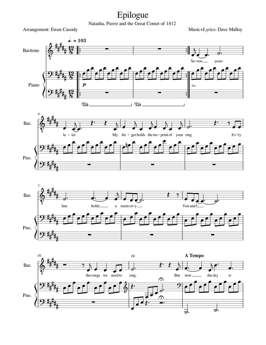 Epilogue - piano tutorial