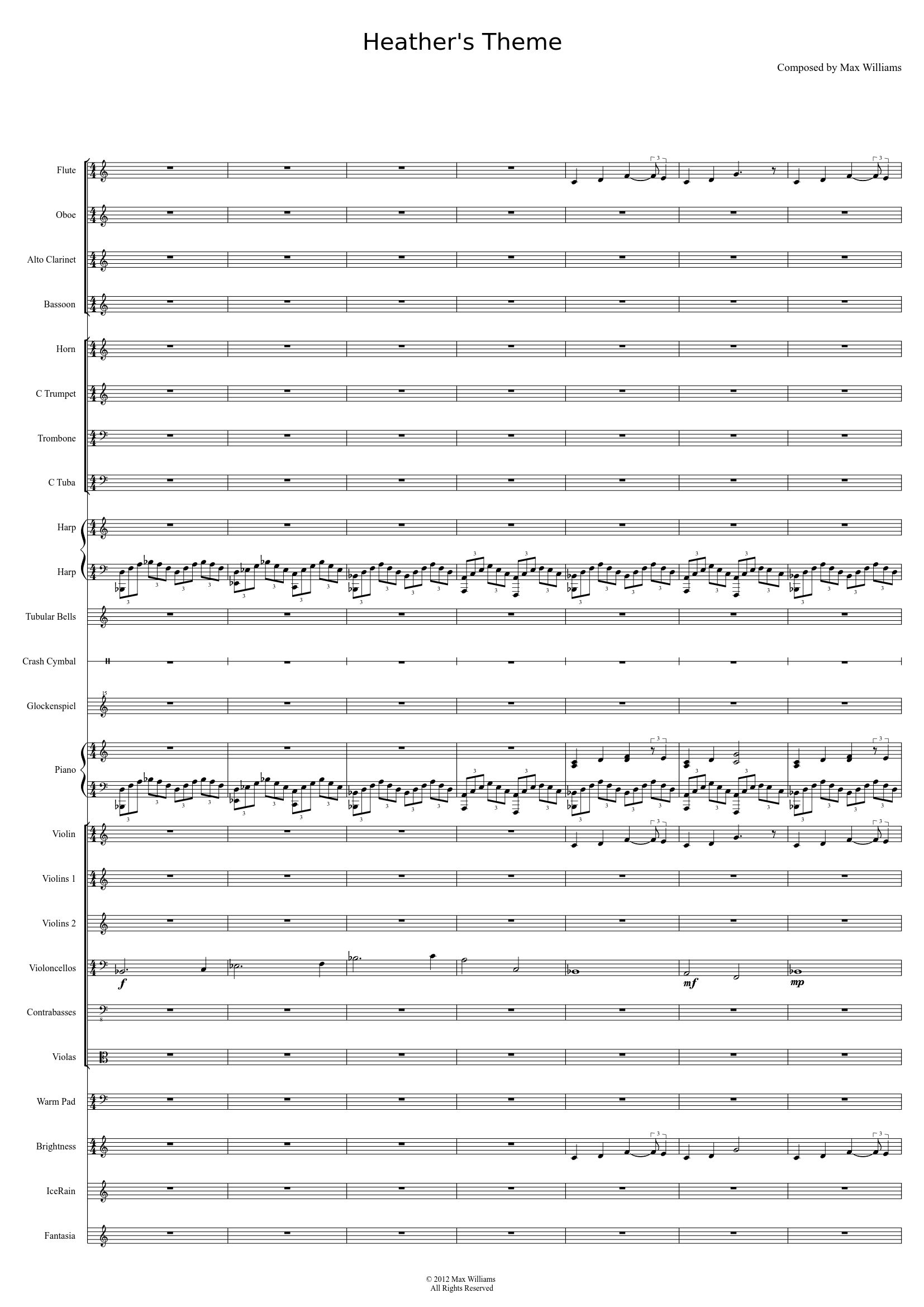 Heather's Theme Sheet music for Piano, Trombone, Tuba, Flute & more ...