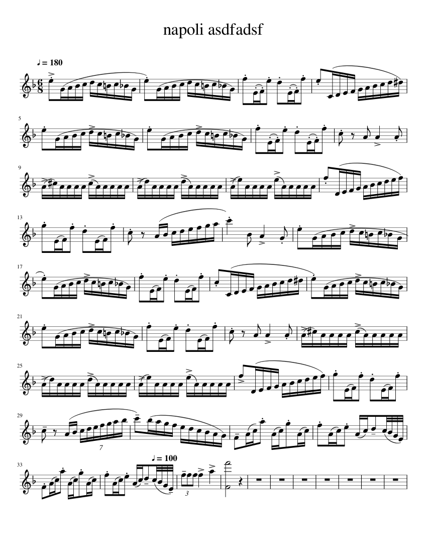 napoli Sheet music for Trumpet (Solo) | Download and print in PDF or ...