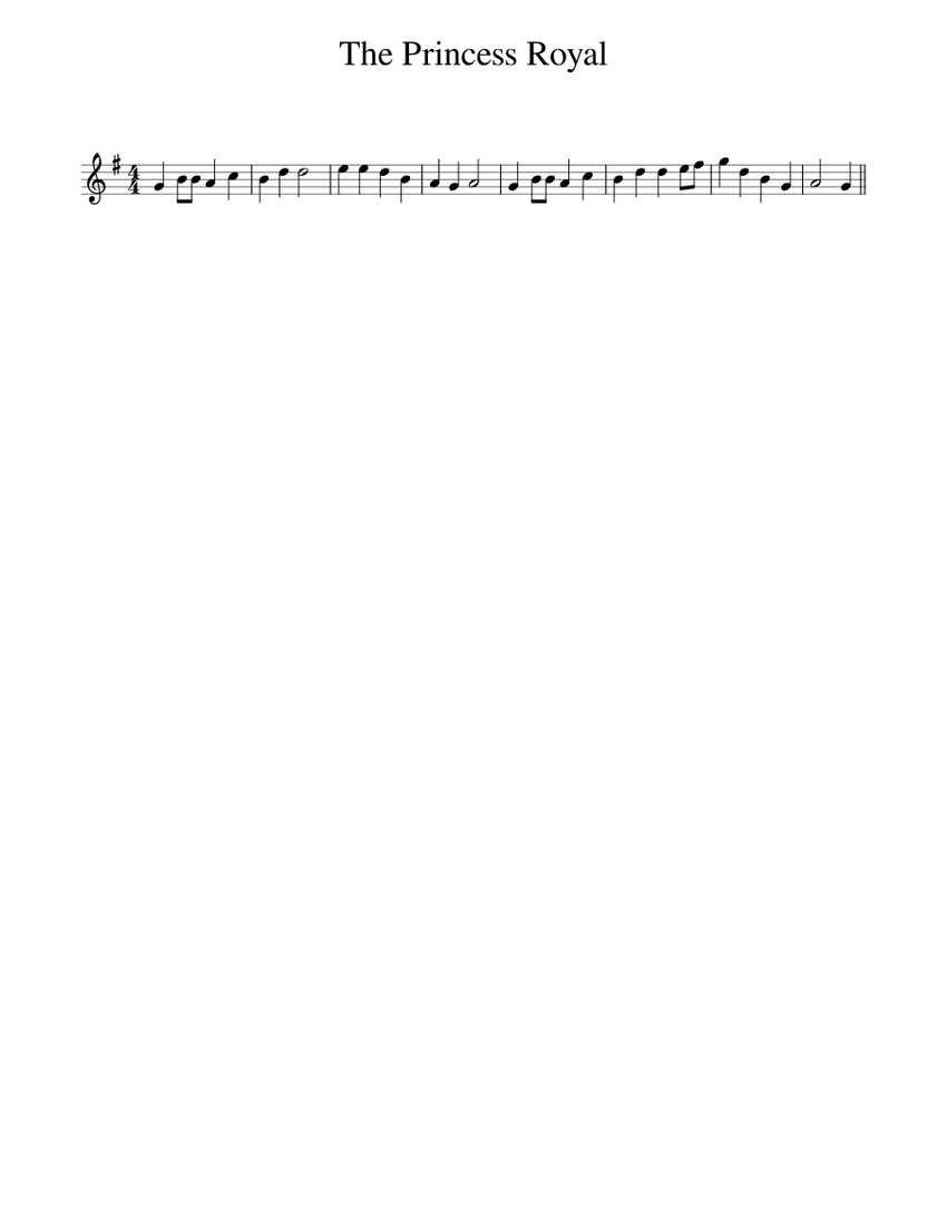 The Princess Royal Sheet music for Piano (Solo) Easy | Musescore.com