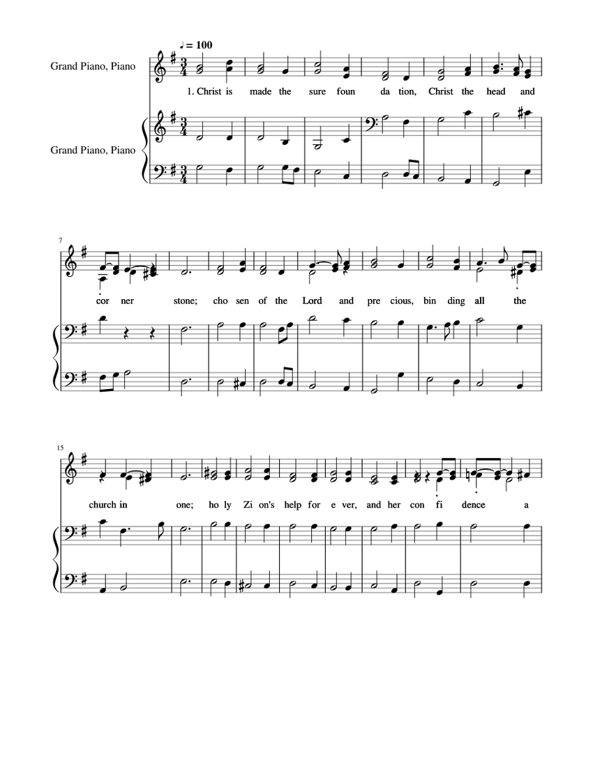 Westminster Abbey - Henry Purcell Sheet music for Piano (Piano Duo ...