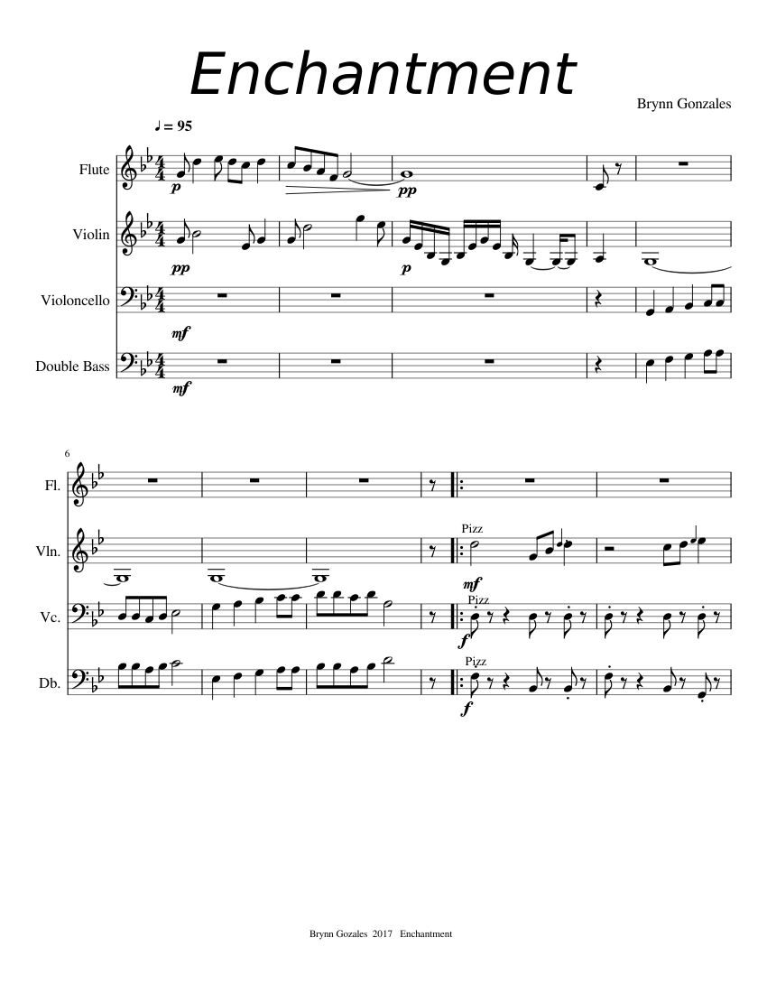 Enchantment Sheet music for Flute, Violin (Mixed Duet) | Musescore.com