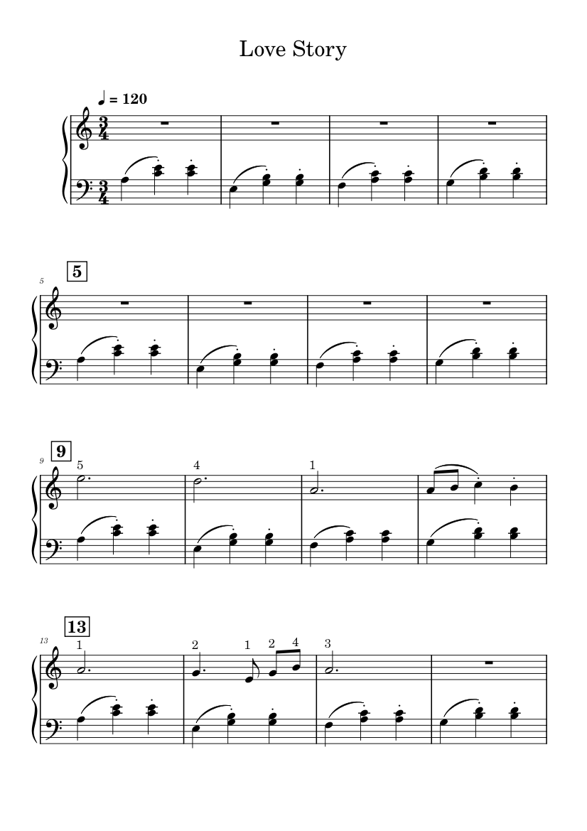 Love story – Indila 5 Sheet music for Piano (Solo) Easy | Musescore.com