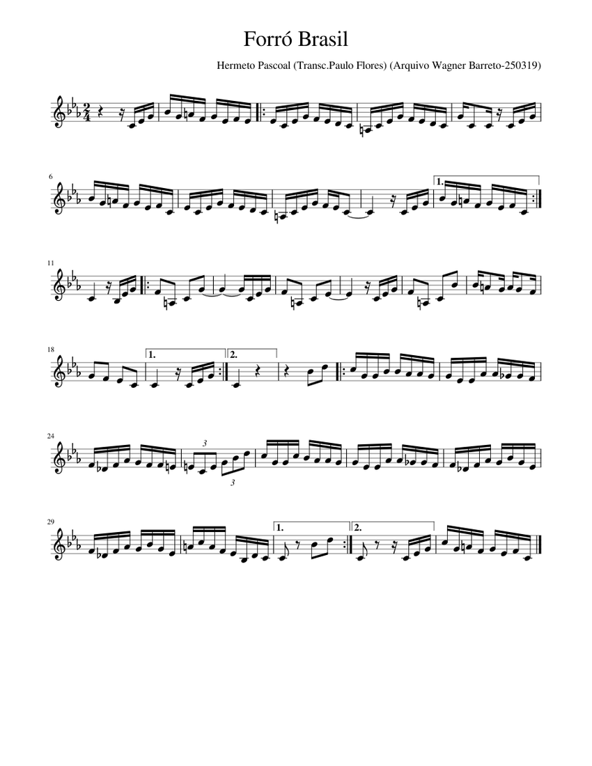 Forr Brasil Sheet music for Piano (Solo) Easy | Musescore.com