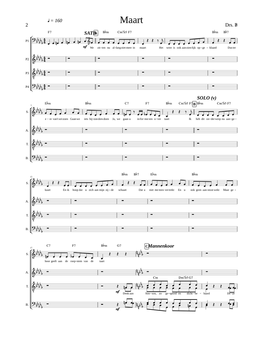 Maart – Drs P Maart - piano tutorial