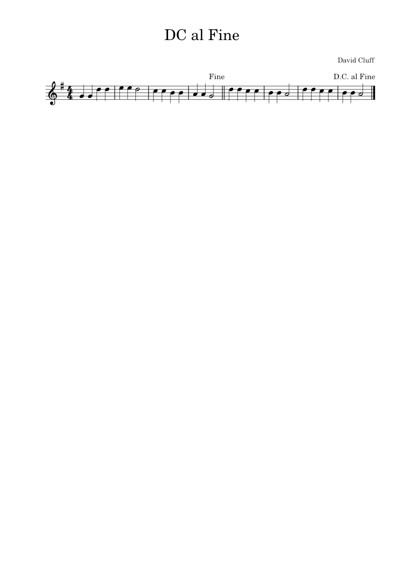 DC al Fine Sheet music for Trumpet in b-flat (Solo) | Musescore.com