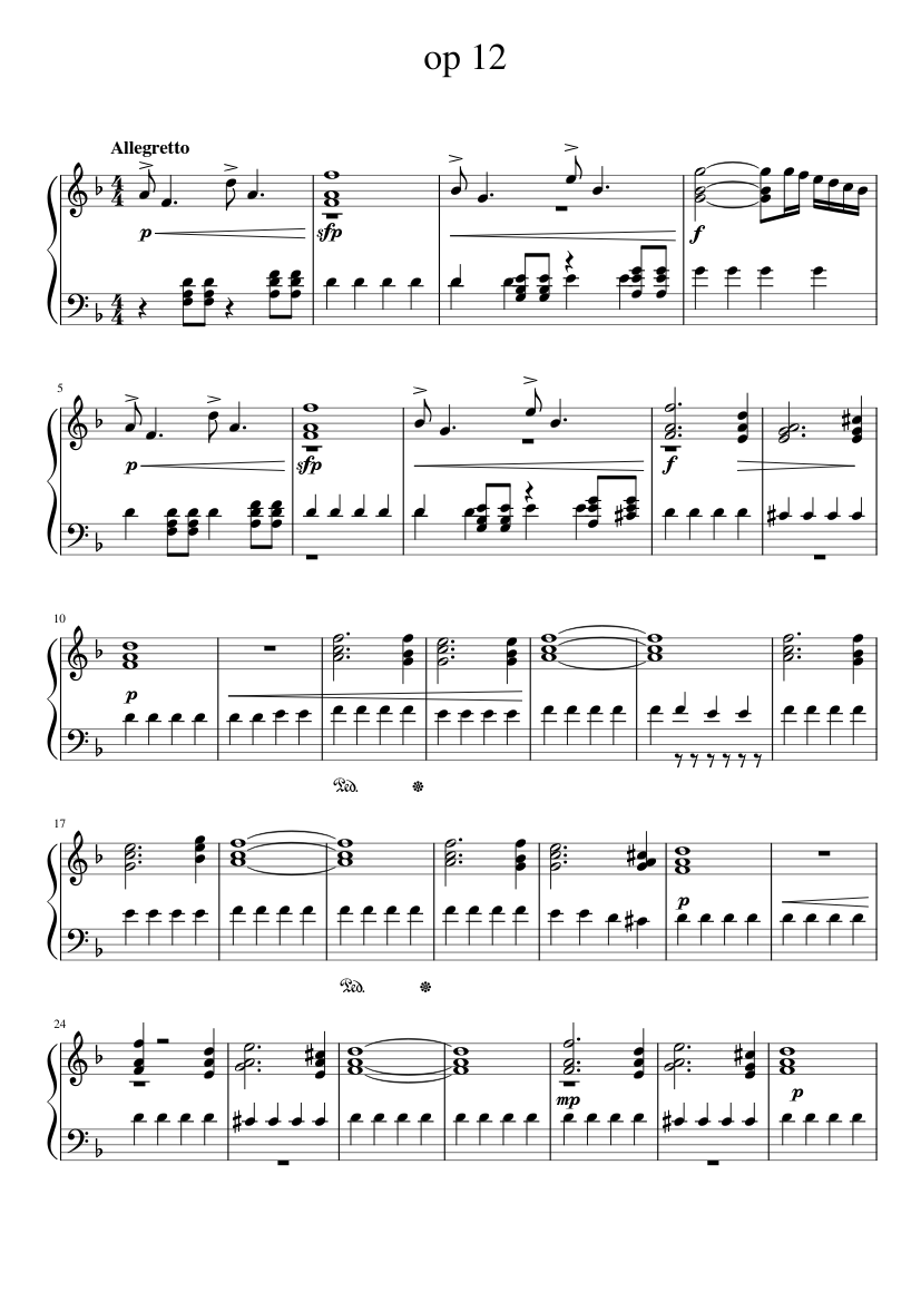 op 12 Sheet music for Piano (Solo) | Musescore.com