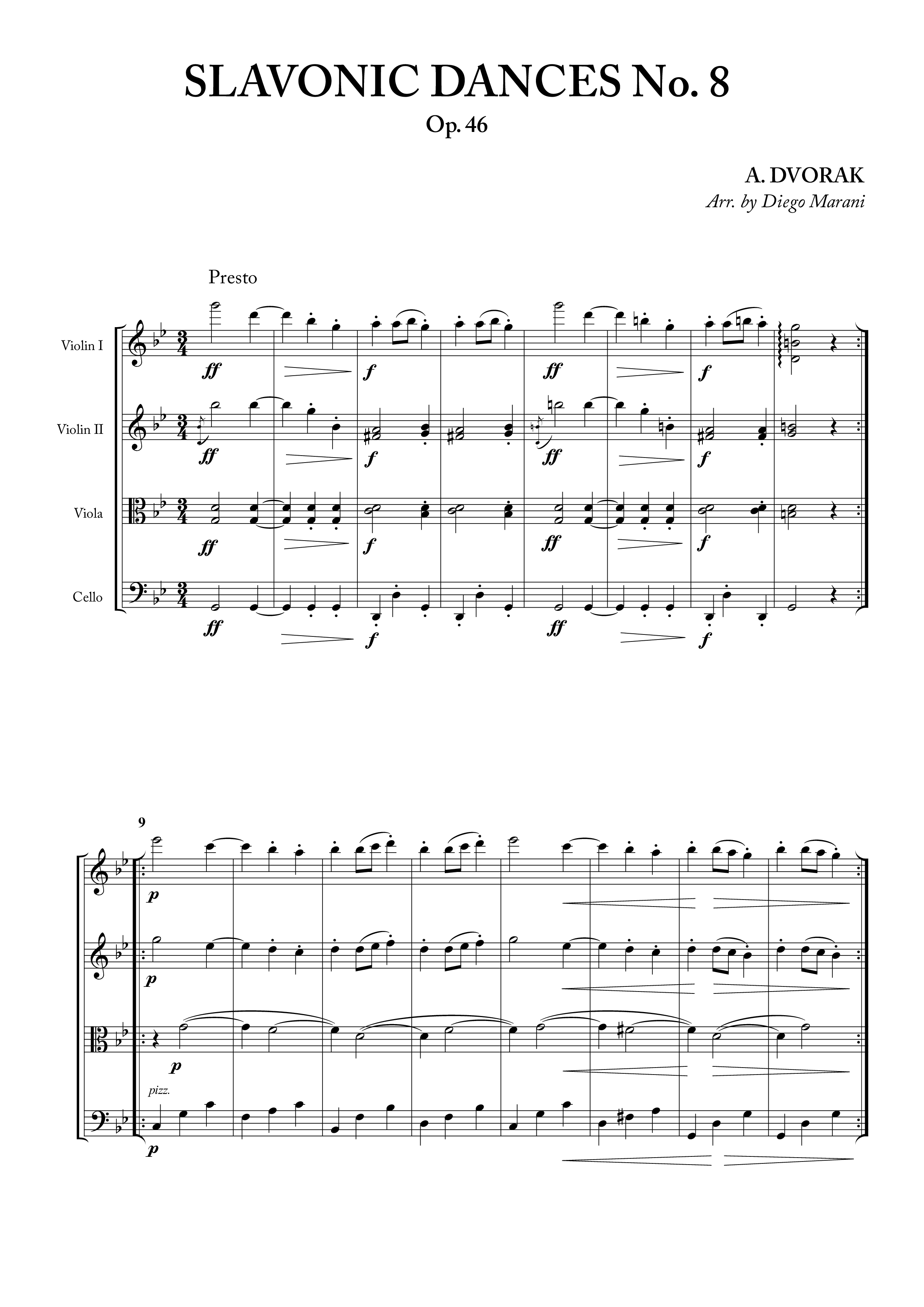 Play Official version of Slavonic Dance No. 8 from Op. 46 sheet music ...