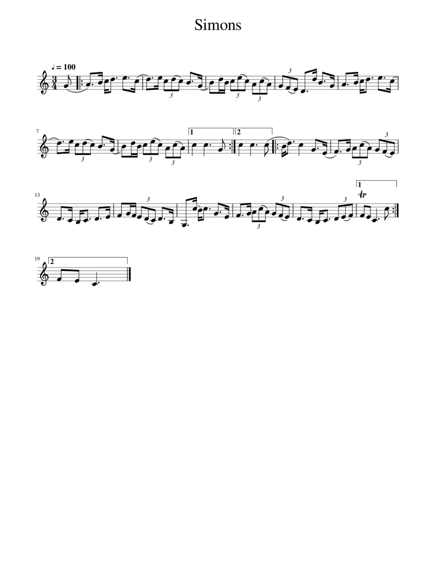 Simons Sheet music for Piano (Solo) Easy | Musescore.com