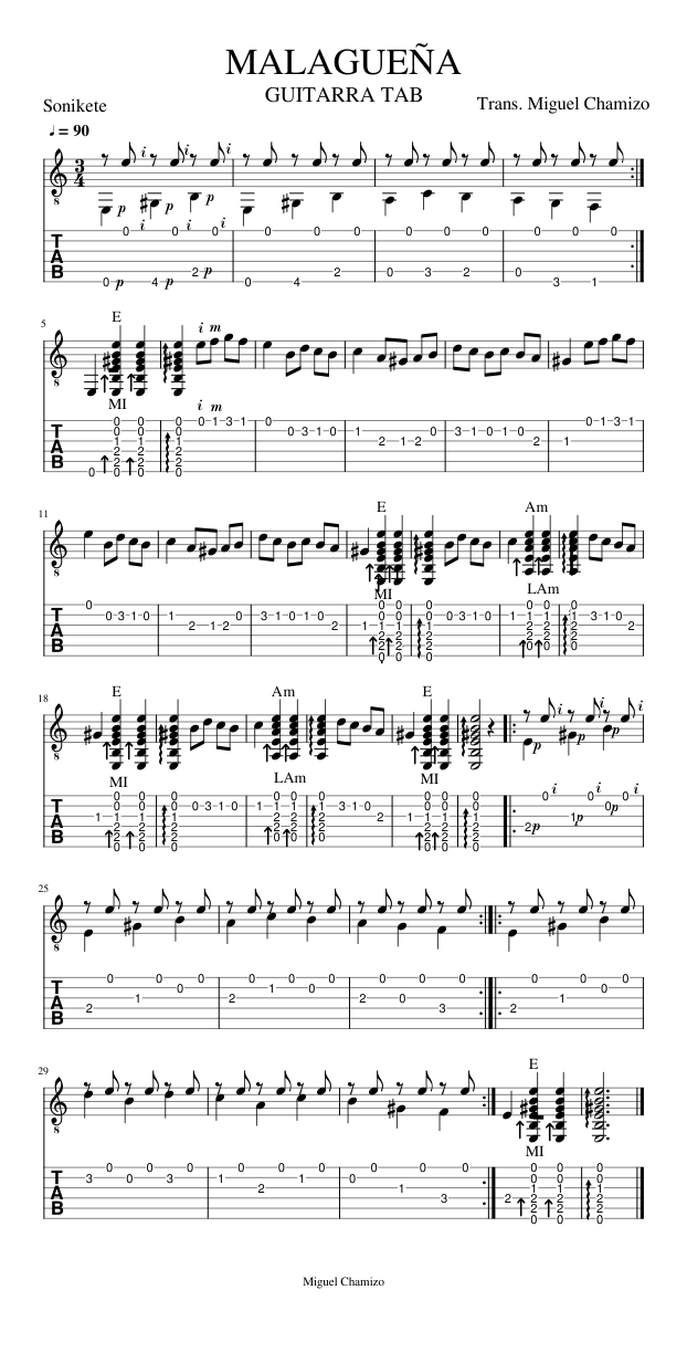 MALAGUEÑA - piano tutorial