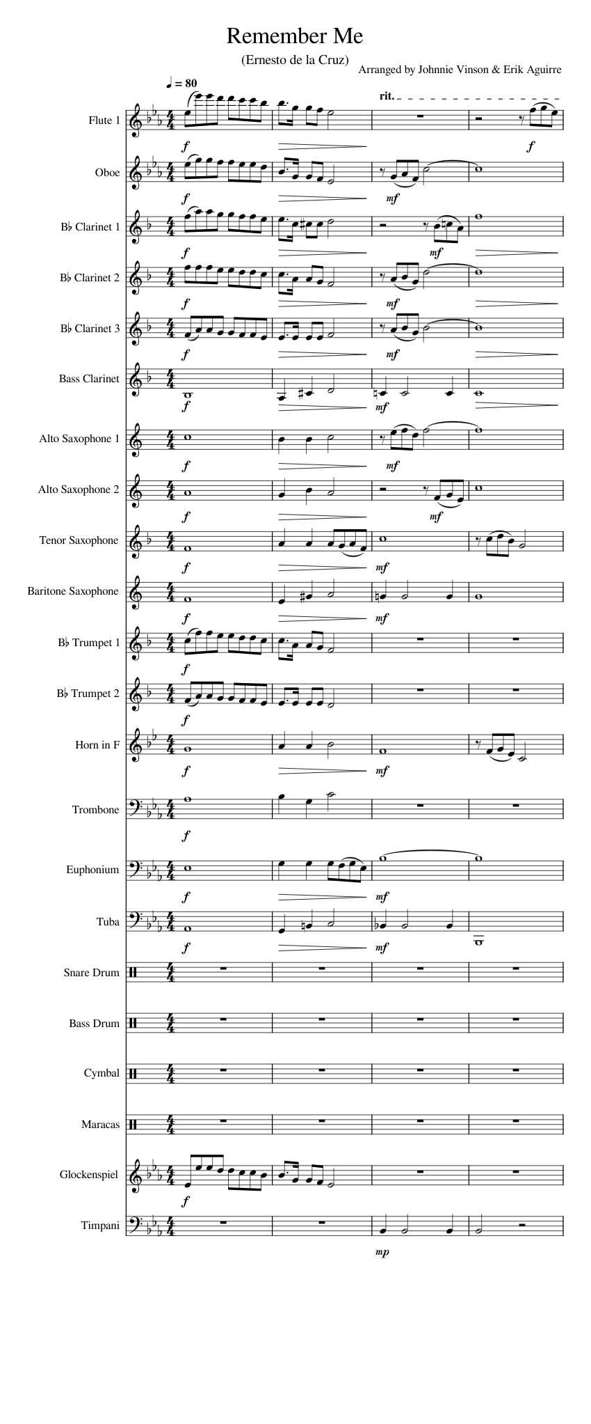 Coco - remember me – Misc Cartoons Coco - remember me Sheet Music for ...