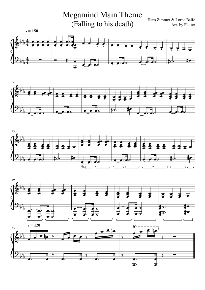 Megamind theme Sheet Music for Piano (Solo) | MuseScore.com