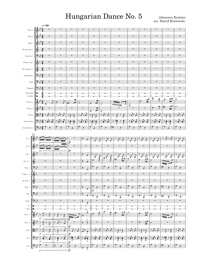 Hungarian dance no 5 – Johannes Brahms - Symphony Orchestra - arr ...