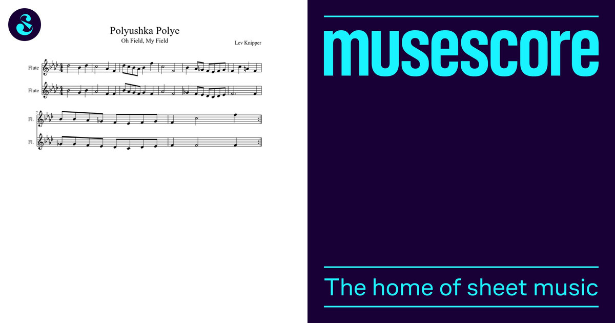 Polyushka-Polye Sheet music for Flute (Woodwind Duet) | Musescore.com