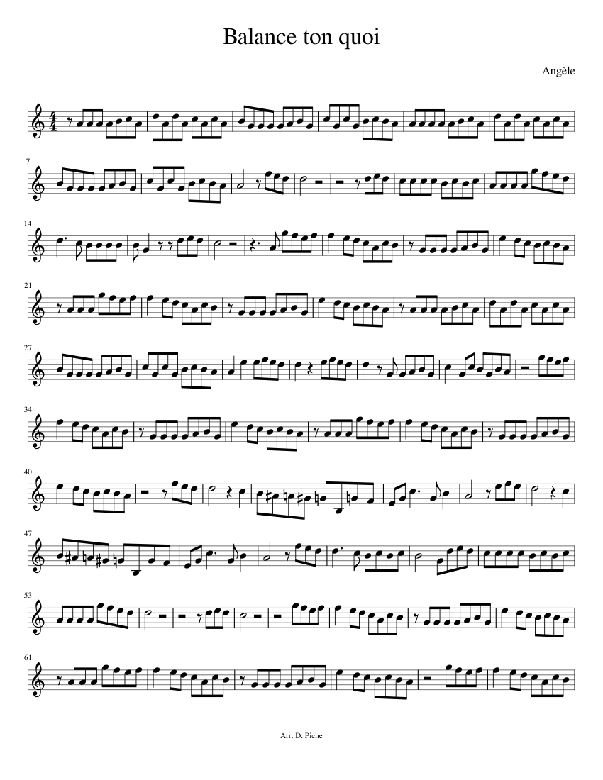 Balance ton quoi - piano tutorial