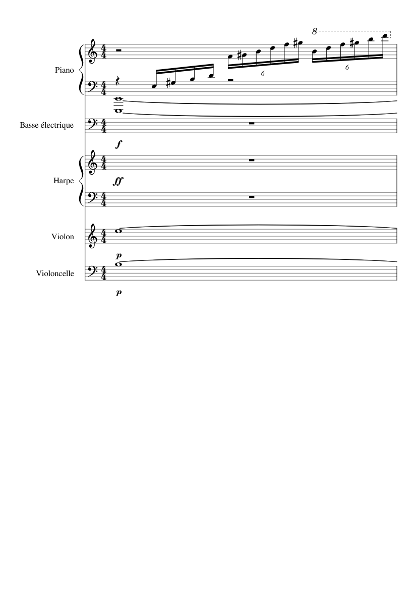 I will survive Sheet Music for Piano, Violin, Cello, Bass guitar & more ...