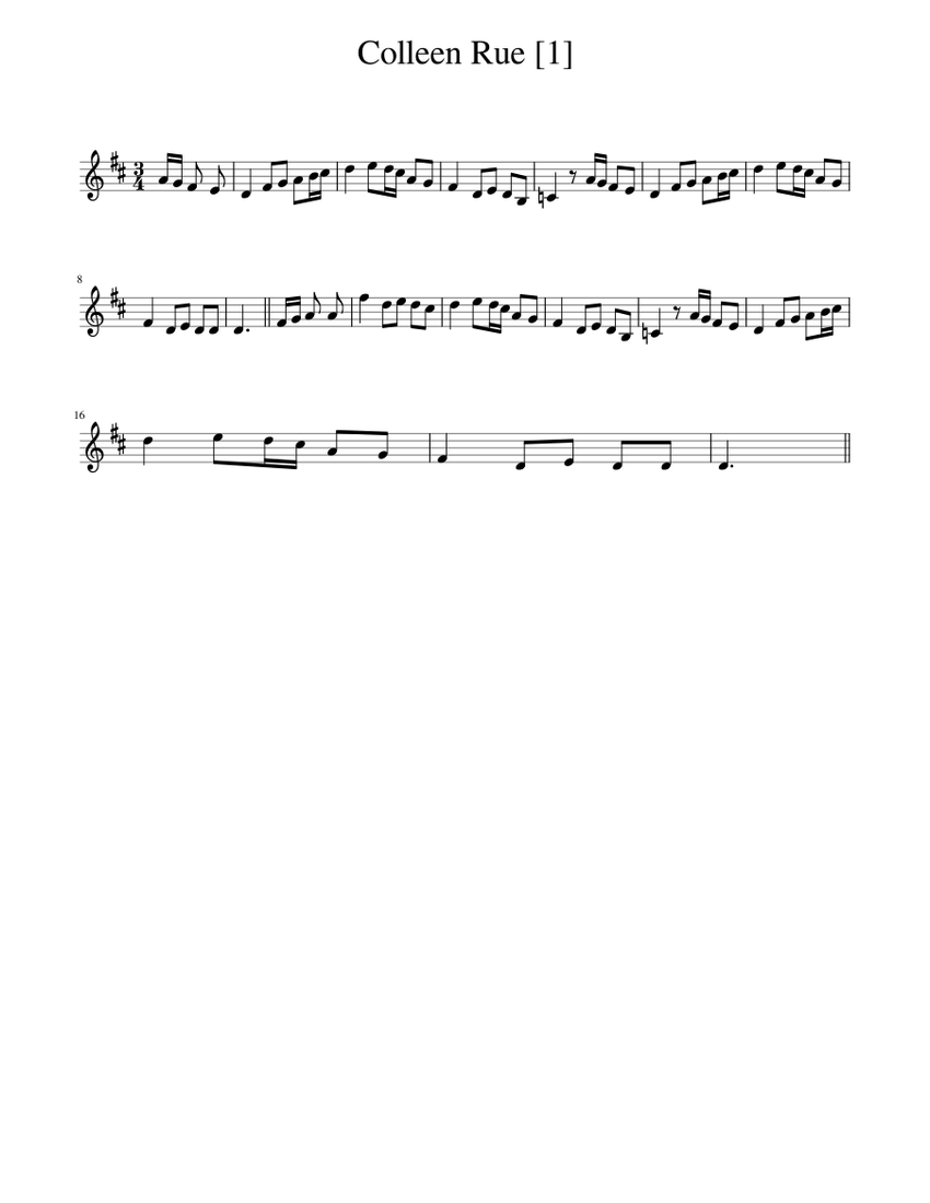 Colleen Rue Sheet music for Piano (Solo) Easy | Musescore.com