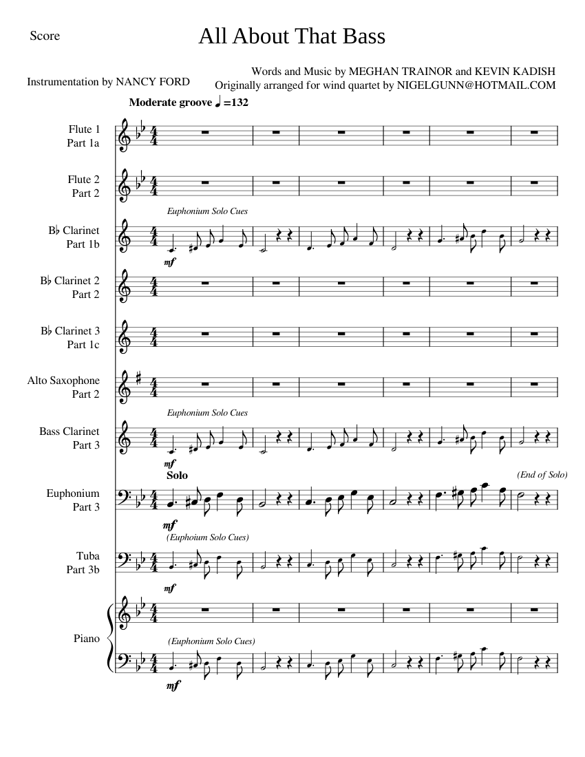 All About That Bass - Meghan Trainor and Kevin Kadish Sheet music for ...