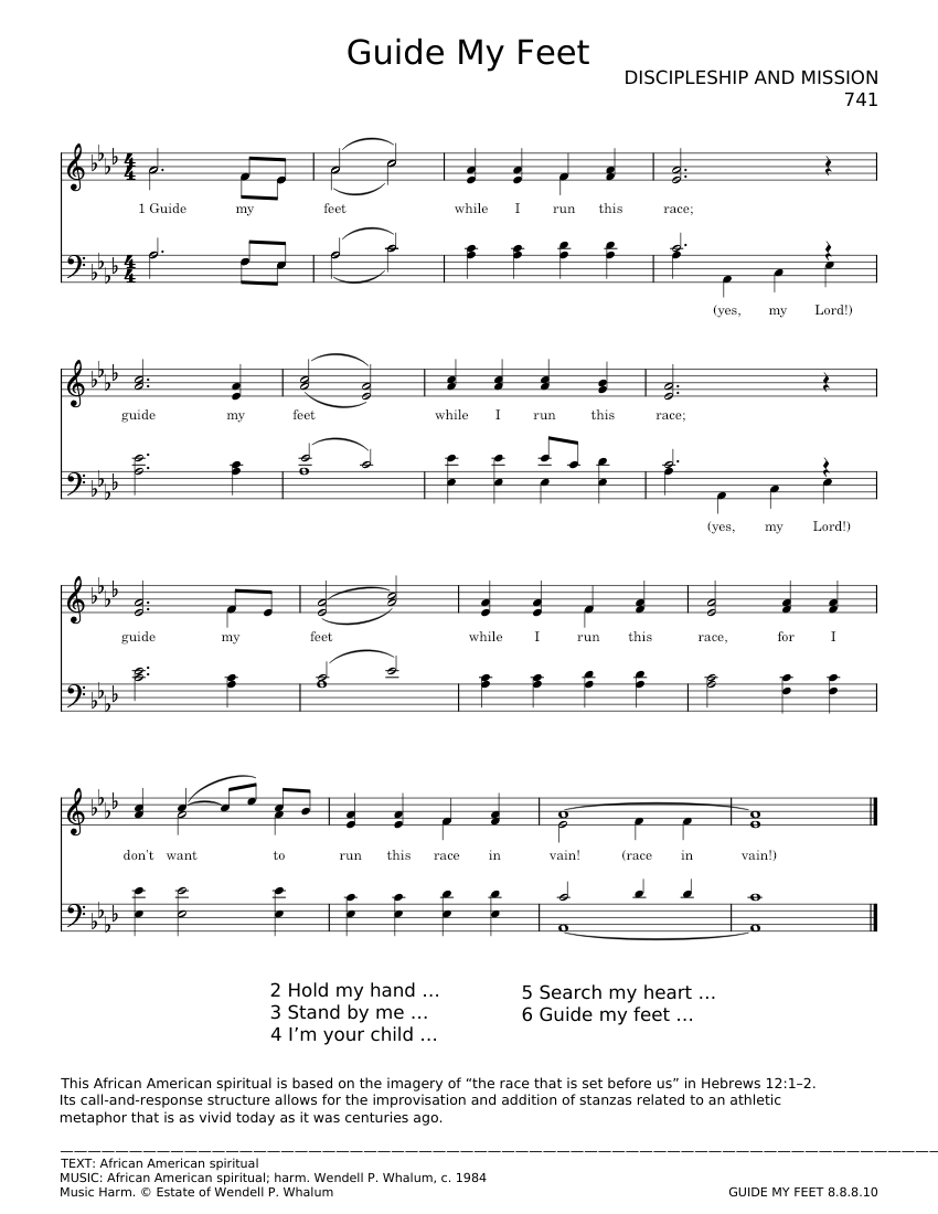 Guide My Feet Sheet music for Vocals (Choral) | Musescore.com