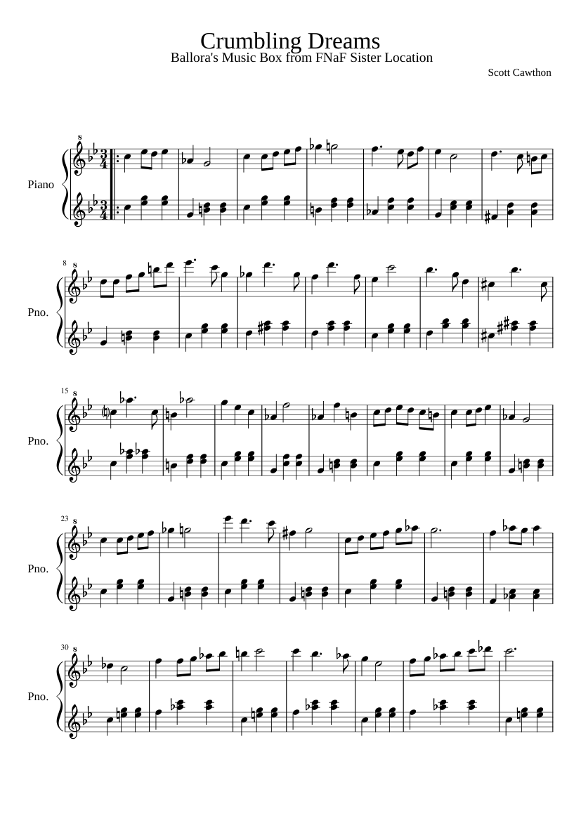 Crumbling Dreams Sheet Music for Piano (Solo) easy | MuseScore.com