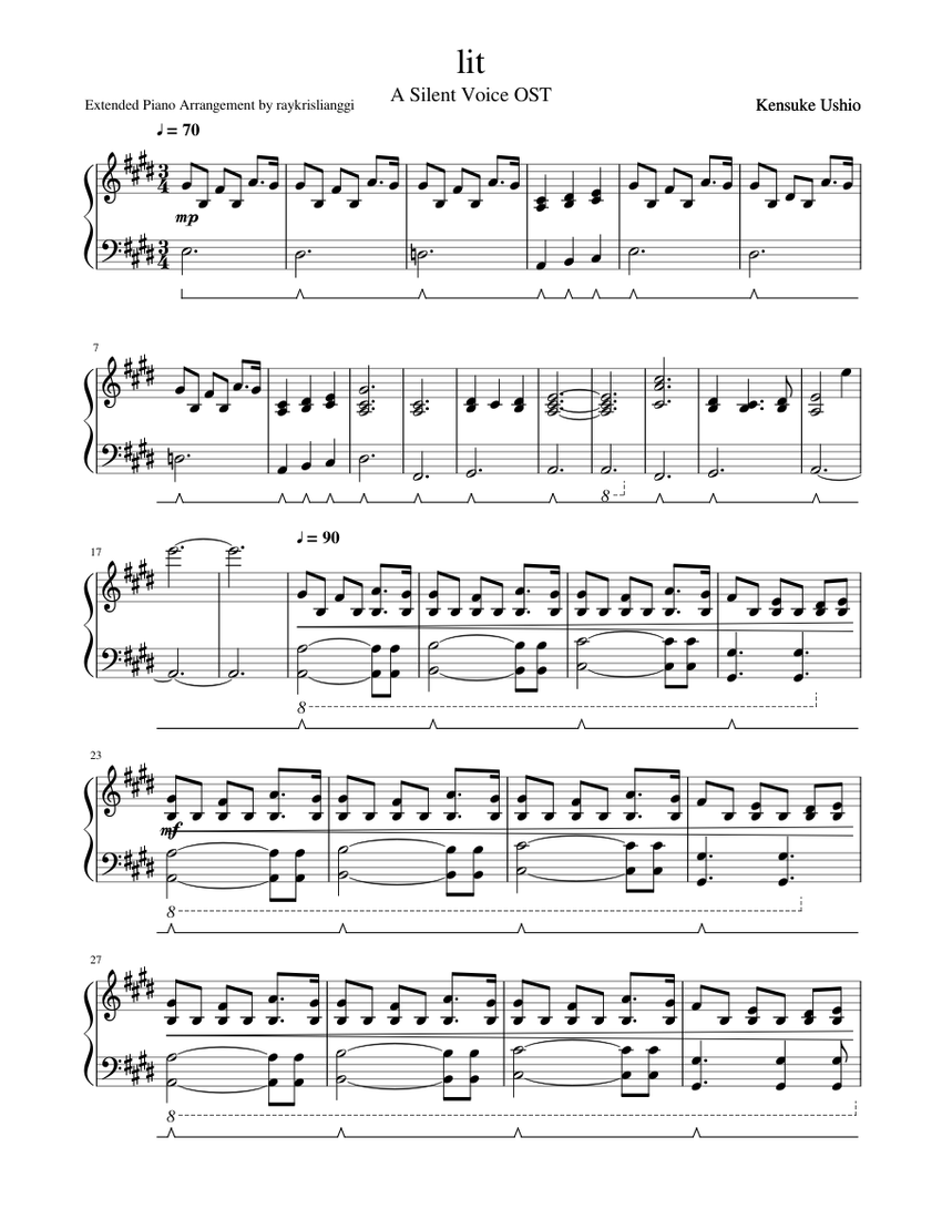 Lit Sheet music for Piano (Solo) Easy | Musescore.com