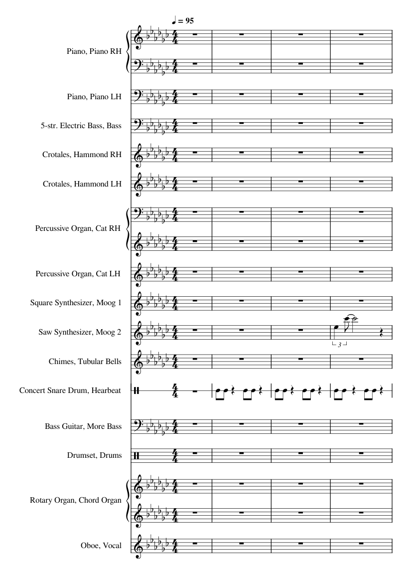 ELP - the endless enigma Sheet music for Piano, Organ, Oboe, Bass ...