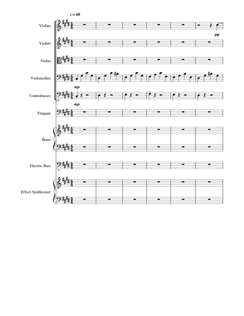 Tron Legacy: Adagio for Tron Sheet music for Timpani, Bass guitar ...