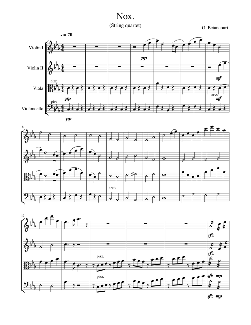 Nox. Sheet music for Viola (Solo) | Musescore.com