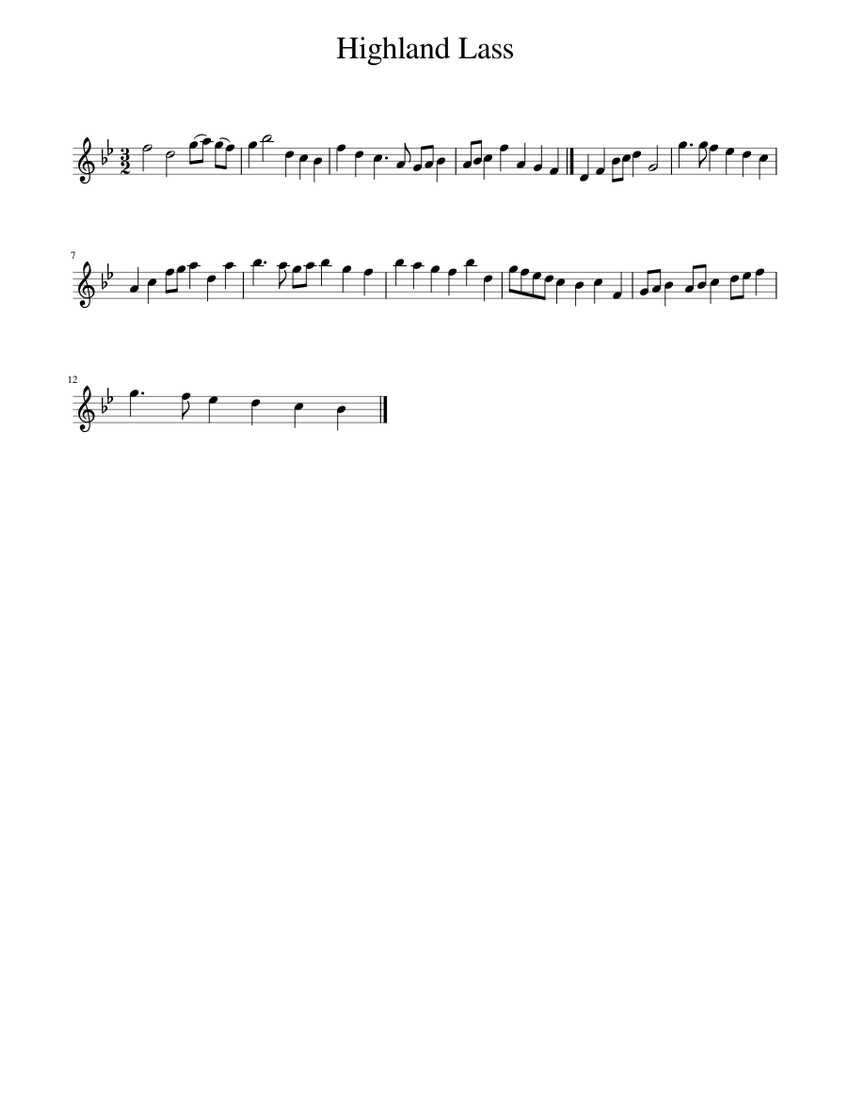Highland Lass Sheet music for Piano (Solo) | Musescore.com