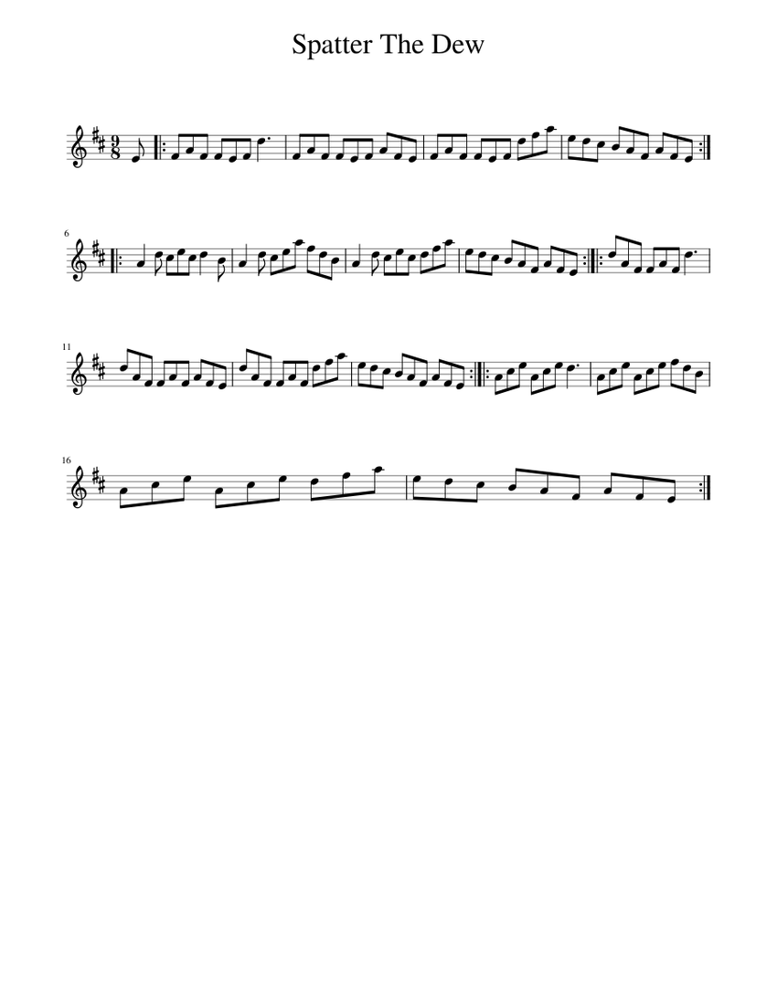 Spatter The Dew Sheet music for Piano (Solo) | Musescore.com