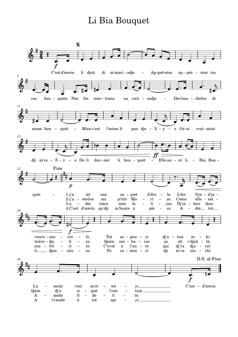 Li Bia Bouquet Chant Sheet music for Vocals (Solo) | Musescore.com