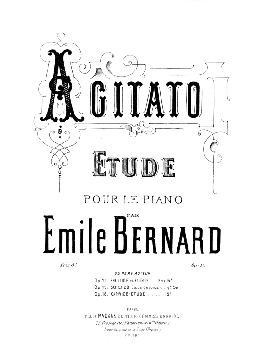 Agitato Op 17 mile Bernard Sheet Music For Piano Solo agitato-op-17-mile-bernard-sheet-music-for-piano-solo