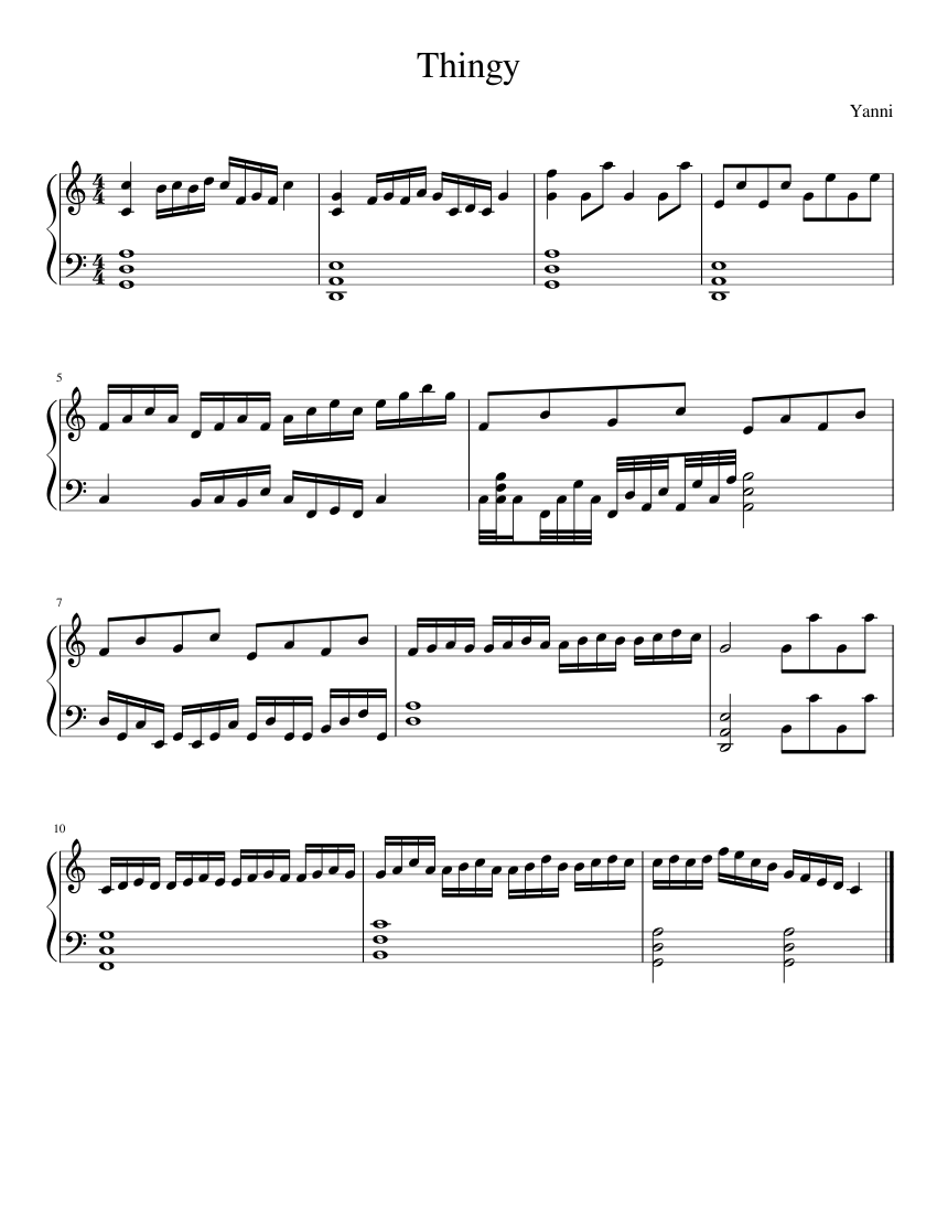 Thingy Sheet music for Piano (Solo) | Musescore.com