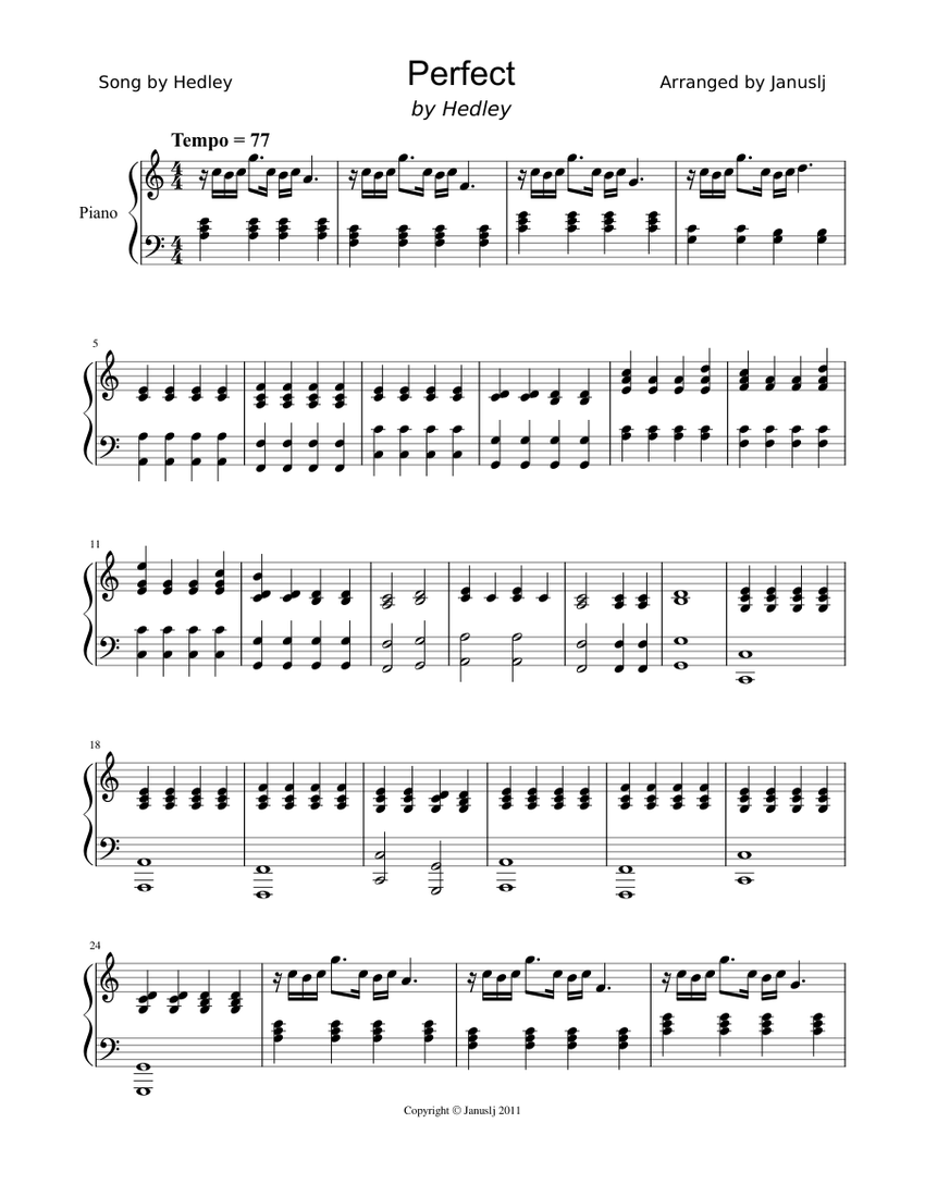 Perfect Sheet music for Piano (Solo) | Musescore.com